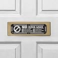 Goodvia 2x No Junk Mail Sticker for Letterbox 6.3x1.77inches Metal ...