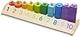 Melissa & Doug Counting Shape Stacker (Wooden Educational Toy with 55 ...