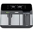 Tower T17099 Vortx 5.2L & 3.3L Eco Dual Basket Air Fryer with 8 One ...