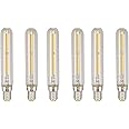 Tubular Light Bulbs, 2300K E14 LED Tube 4W Flikering Free Glass 220 ...