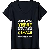 Homme Frère Manche Courte Humour Une Soeur Géniale T-Shirt : Amazon.fr ...
