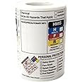 SDS OSHA Data Labels for Chemical Safety 4 x 3 Inch GHS Secondary ...