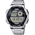 Casio Men's AE1000WD-1AV Silver Resin Quartz Watch with Digital Dial ...