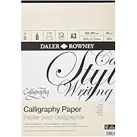 Daler-Rowney Calligraphy Drawing 90gsm Parchment Texture A4 Paper Pad ...