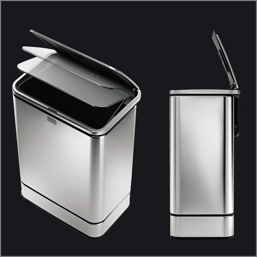 simplehuman Rectangular Sensor Bin, 55 L - Fingerprint-Proof Stainless ...