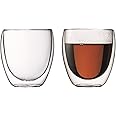 Bodum 4558-10 - Set de 2 Verres Double paroi, Transparent,250ml : Amazon.fr: Cuisine et Maison