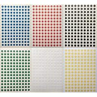 700 Assorted 5mm Sticky Coloured Dots Easy Peel Self Adhesive Colour ...