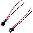 UNIVERSAL HUB 22 AWG JST SM 2 Pin Plug Male and Female Connector Adapter with 115 mm Electrical ...
