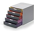 Durable VARICOLOR 5 Drawer Unit | Desktop Drawer Set with 5 Colour ...