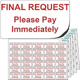 480x OVERDUE Please Pay Stickers (38 x 21mm) Clean, Clear & Consistent ...