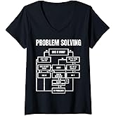 Men Problem Solving Chart - Flowchart Geek Nerd Funny Gift T-Shirt ...
