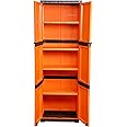 Cello Novelty Large Plastic Cupboard with lock(Orange and Brown ...
