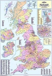 Map Marketing Counties Districts Unitary Authorities Map Unframed 12.5 ...
