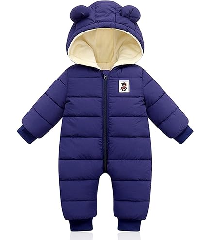 Strampler Baby Baby-Strampler Mit Kapuze – Fleece, Winter-Design (0-24 ...