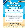 Cursive handwriting workbook for Adults: Learn to write in Cursive ...