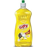 Giffy Liquid Dish Wash Gel 500ml Pack of 2 with Active Salt & Lemon| 2x ...