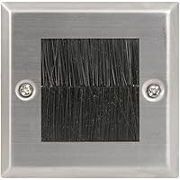 Varilight Screwless Brush Plate in Stainless Steel with Black Brushes ...