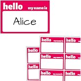 200 Pack - Hello My Name Is Stickers, 75 x 50 mm - Blue : Amazon.co.uk ...