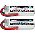 HRB 2PCS 11.1V 2200mAh 3S 30C Lipo Battery with Deans Plug for RC Car Boat Truck Heli Airplane ...