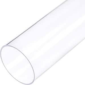 sourcing map Clear Rigid PVC Pipe 30mm ID x 32mm OD x 0.4m Round Tube ...