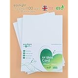 100 Sheets A4 160gsm White Card - Premium Thick Printing Paper Suitable ...