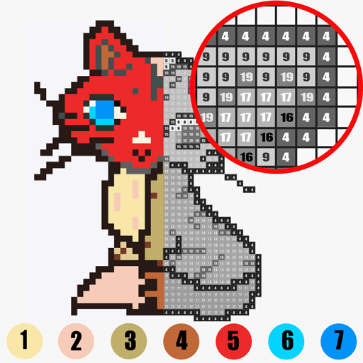 Coloring ColorPixNu Pixel Art Coloring by Number : Amazon.co.uk: Apps ...