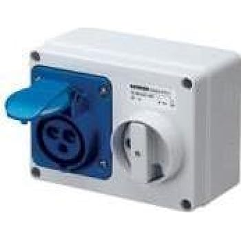 MK Commando K9201 Angled Socket Outlet 16 Amp 2P+E 200-250 Volt (IP44 ...