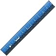 Victor Easy Read Stainless Steel Ruler, Standard/Metric, 12" Long, Blue ...