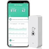 2Pack Room Thermometer Hygrometer Vaikby, Wireless Smart Temperature Humidity Meter Sensor with ...