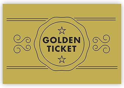 Roald Dahl"Golden Ticket" Postcard: Amazon.co.uk: Office Products
