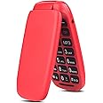 USHINING Unlocked GSM Flip Mobile Phone Big Button Easy to Use,SIM Free ...