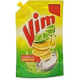 Vim Dishwash Liquid Gel Lemon, With Lemon Fragrance, Leaves No Residue ...