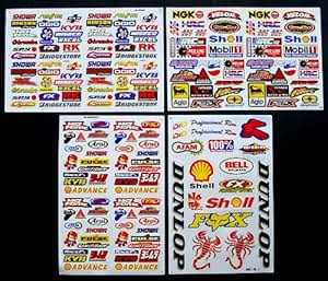 4 Sheets " Motocross stickers " A-BJ boys Rockstar STICKER BOMB PACK ...