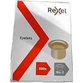 Rexel Natural Brass Finish Eyelets, For up to 30 Sheets, 4.7 mm ...
