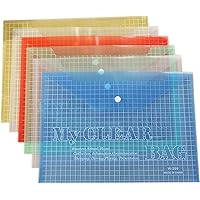 MARKQ A4 Transparent file, 100 Pcs Clear Plastic Folder Punched Pockets for Filing Paper ...