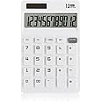EooCoo Desk Calculator with Large Key Buttons,12 Digits Standard Large LCD Display Solar and ...