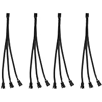 4-Pin PWM Fan Splitter Cable - 4-Pack Y Splitter Computer PC Power ...