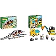LEGO 10872 DUPLO Eisenbahnbrücke und Schienen-Set, ab 2 Jahren & 10931 ...