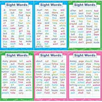 Sight Words Posters Set - Kindergarten Classroom Supplies Poster ...