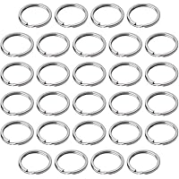 CORTNEY 100 Pack Small Keyring Rings Hoops, 15mm /0.6 Inch Silver Round ...