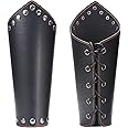 GORGECRAFT 2PCS Leather Gauntlet Wristband Medieval Armor Bracers ...