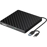 Cocopa External CD DVD Drive, Type-C USB 3.0 Slim Portable CD Reader CD ...