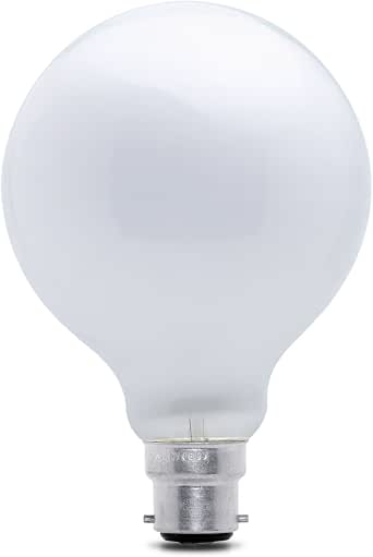 British Electric Lamps 60W Opal 95mm BC Decor Globe Bulb, B22, 60 W ...