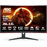 AOC C27G4Z 27" FHD Curved Monitor, 280Hz~300Hz Refresh Rate, 0.3ms MPRT ...
