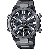 Casio Edifice ECB-950DB-1ADF Black Analog-Digital Dial Silver Stainless Steel Band Men's Watch ...