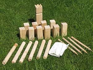 Kubb Holz Garten Spiel Wikinger Kegel Schach Spielzeug Outdoor : Amazon.de: Spielzeug