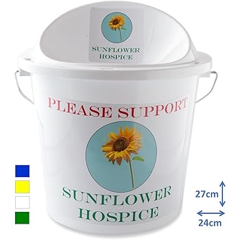 Charity Money Collection Bucket With Lid (5.7 Litres) - Purple: Amazon ...