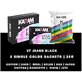 Kadam Pakka Rang Fabric Dye Colour | Shade No.27: Jeans Black | 50g ...