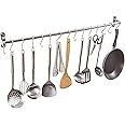 Alicemall kitchen Utensil Rail with 15 Sliding Hooks Wall Mounted ...