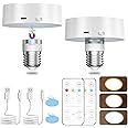 TobeBright E27 Rechargeable Light Bulb with Remote, Battery Operated ...